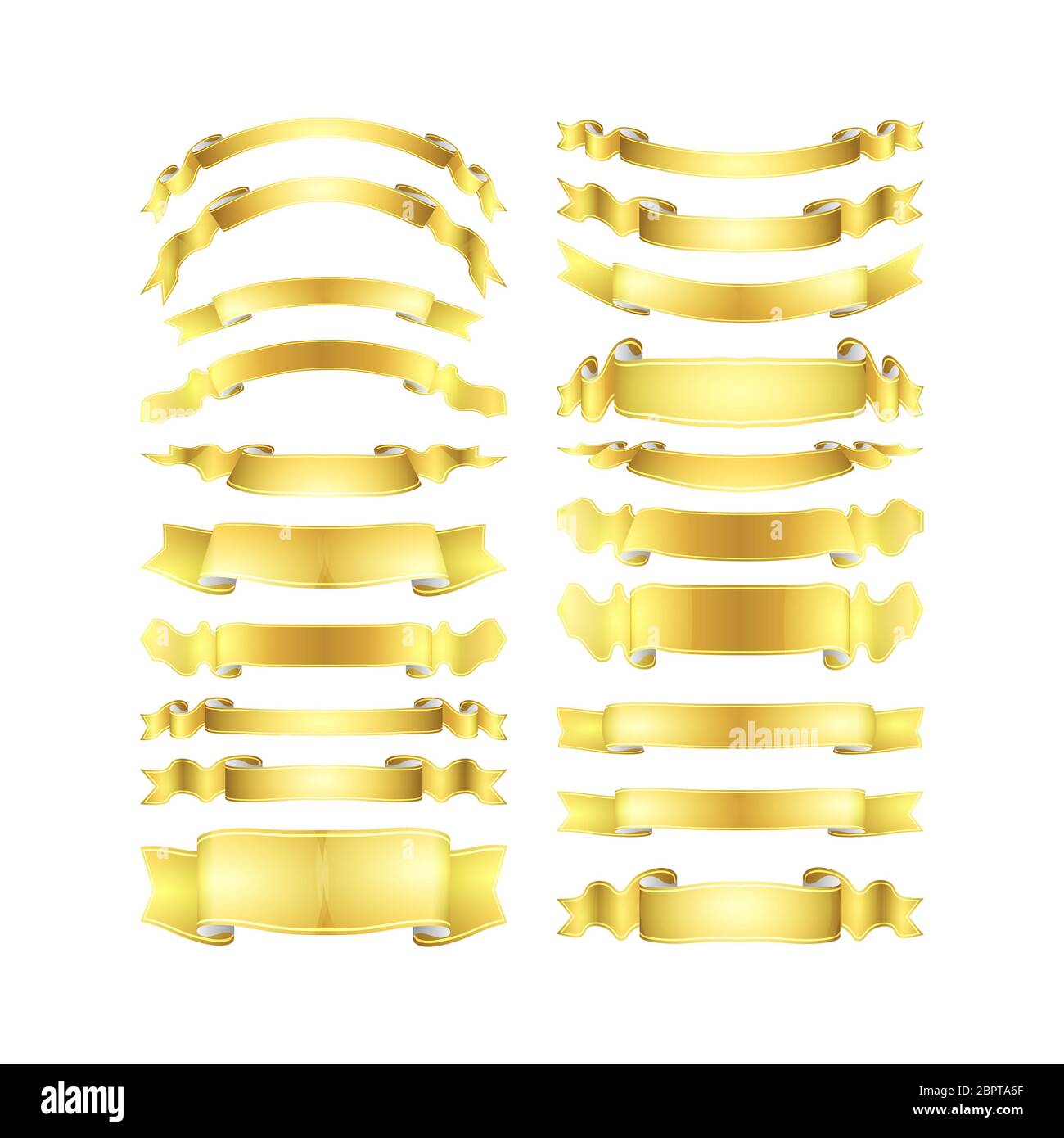 Gold wave ribbon Cut Out Stock Images & Pictures - Alamy