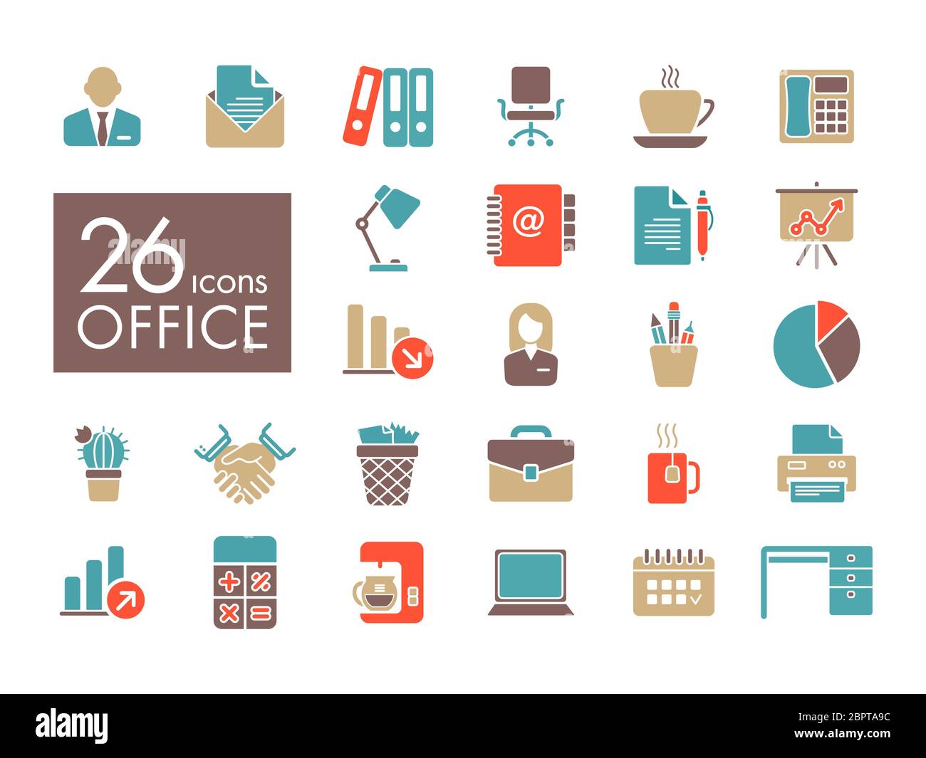 Office outline icon. Office sign. Graph symbol for your web site design ...