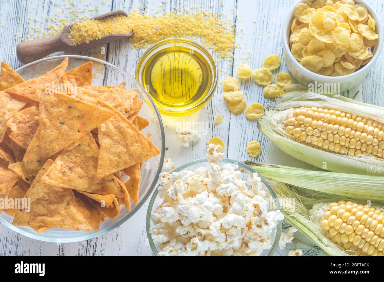 Variation of maize products Stock Photo - Alamy
