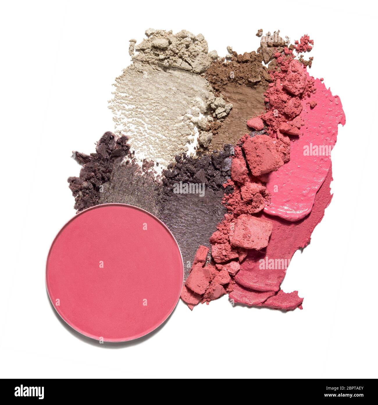 Creative concept photo of cosmetics swatches beauty products lipstick ...