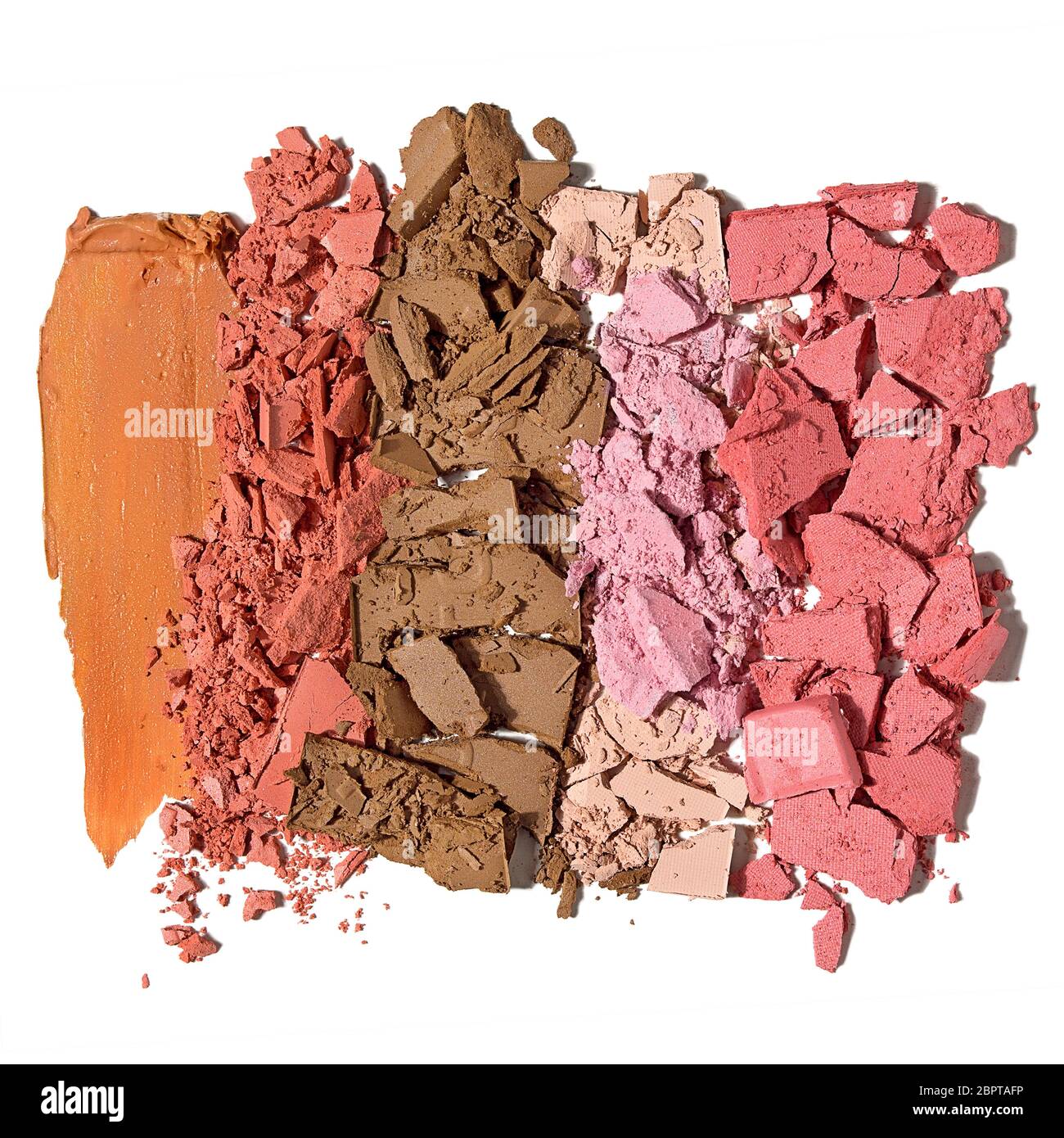Creative concept photo of cosmetics swatches beauty products lipstick ...