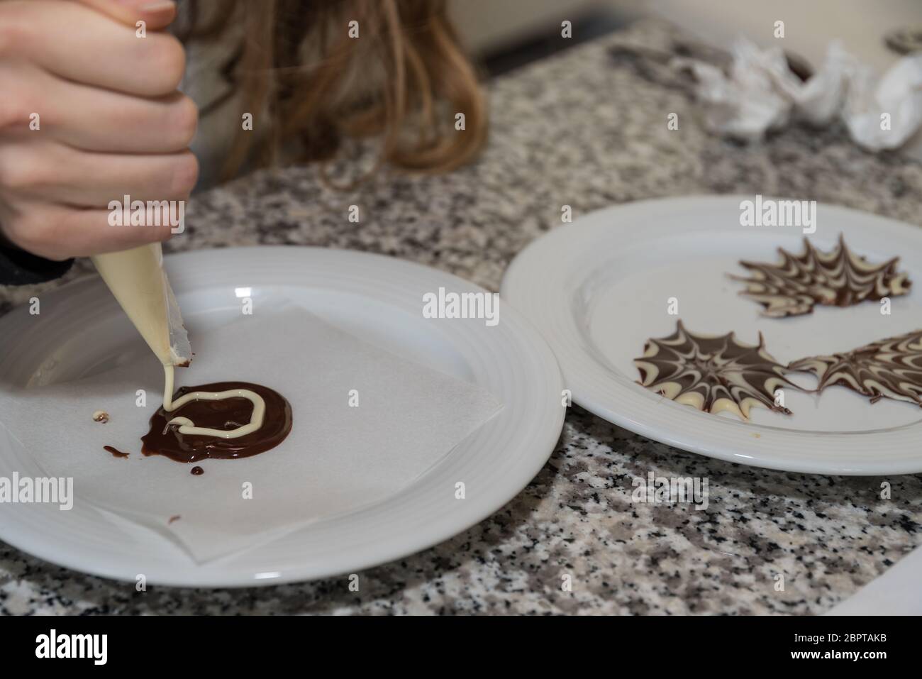Piping chocolate decorations hi-res stock photography and images - Alamy