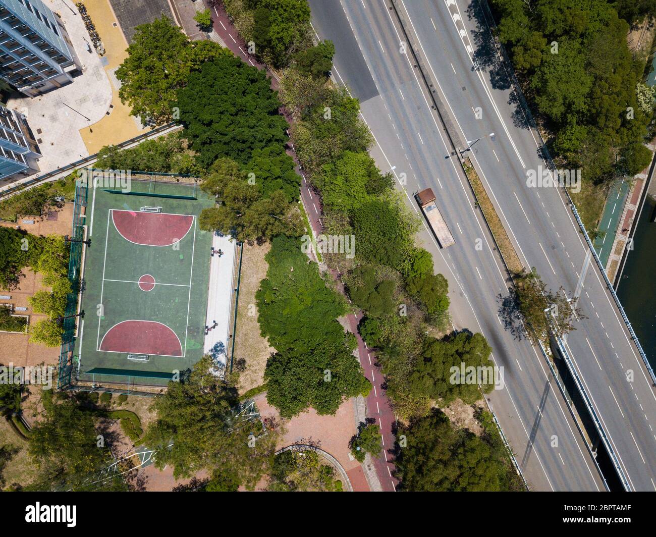 Top view of the road in city Stock Photo - Alamy