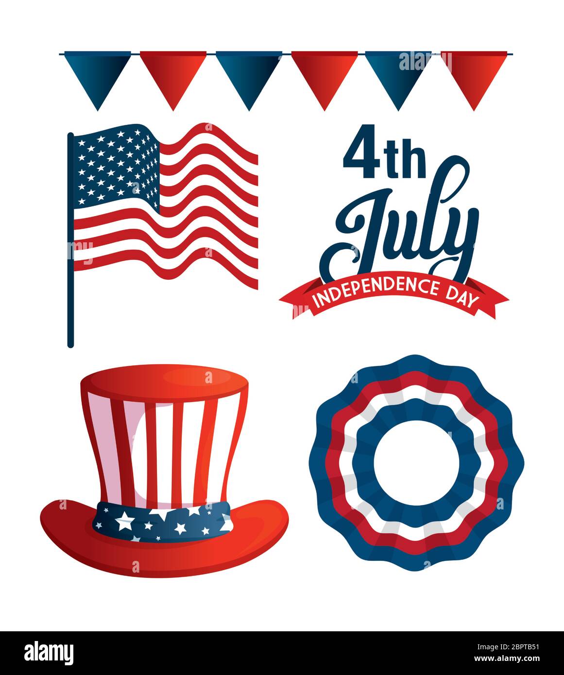 bundle of independence usa icons Stock Vector Image & Art - Alamy