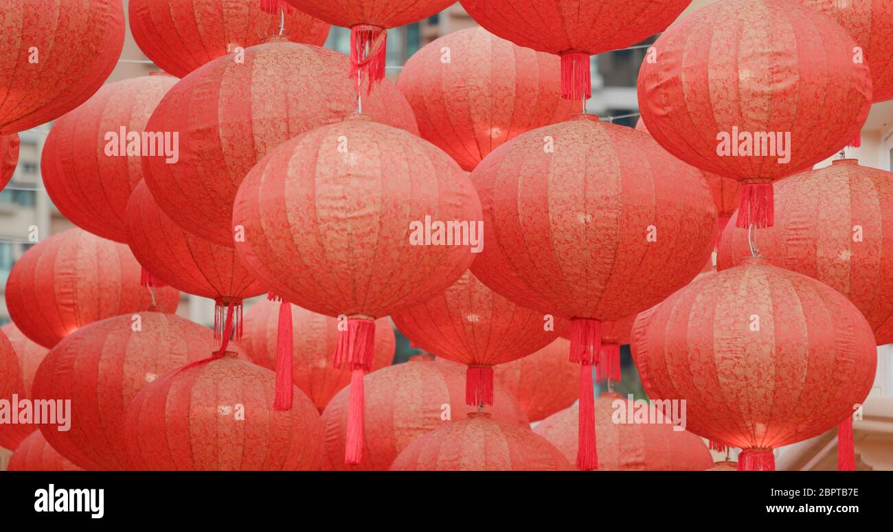 Traditional red lantern for chinese new year Stock Photo - Alamy