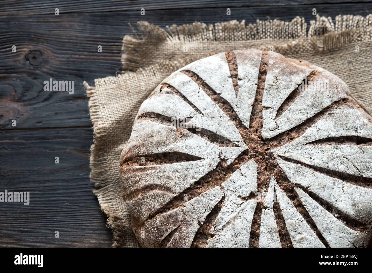 Rye bread with nuts and seeds: top view Stock Photo - Alamy