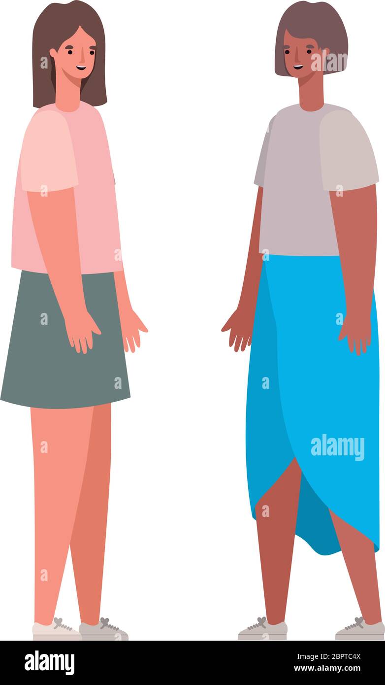 women avatars cartoons vector design Stock Vector Image & Art - Alamy