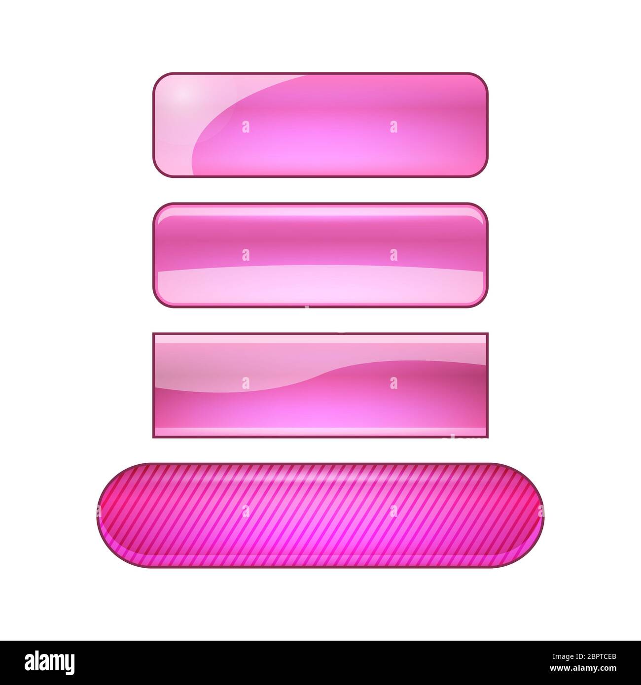 bright glossy web buttons set - purple Stock Photo - Alamy