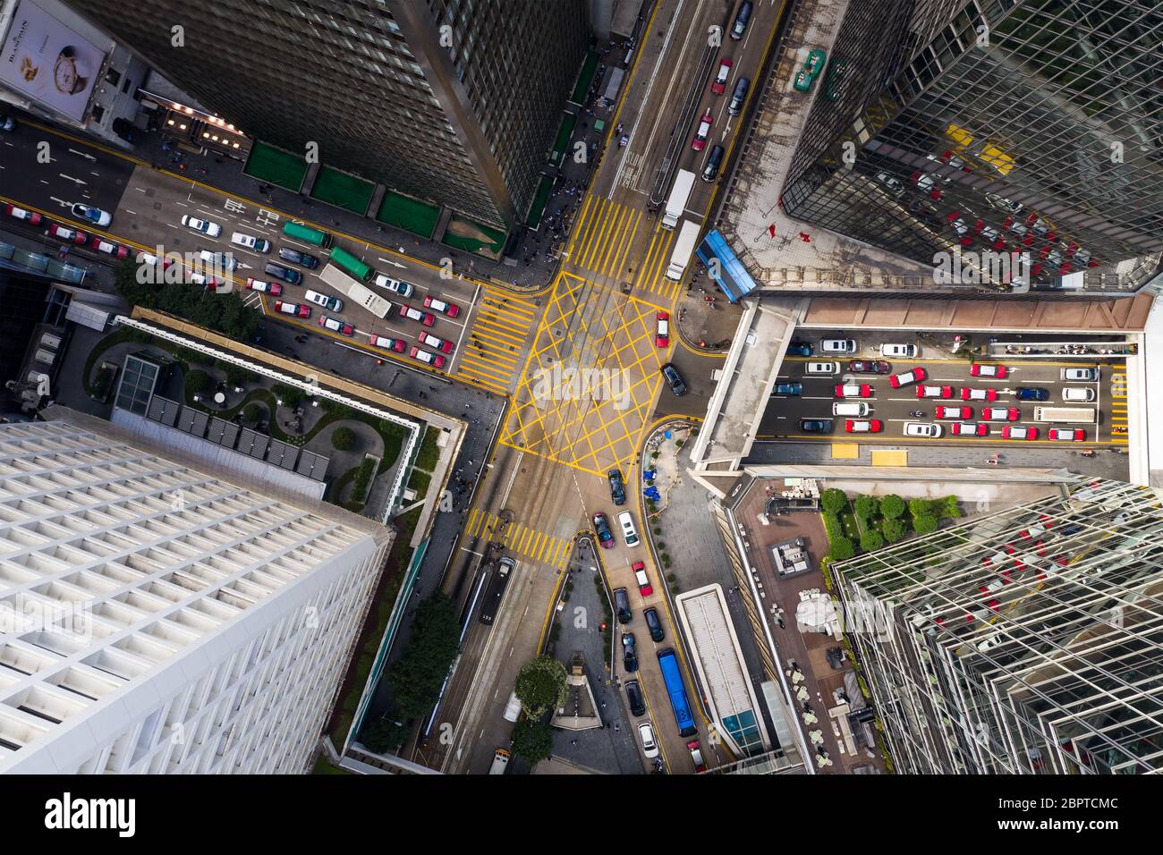 Hong kong intersection aerial hi-res stock photography and images - Alamy