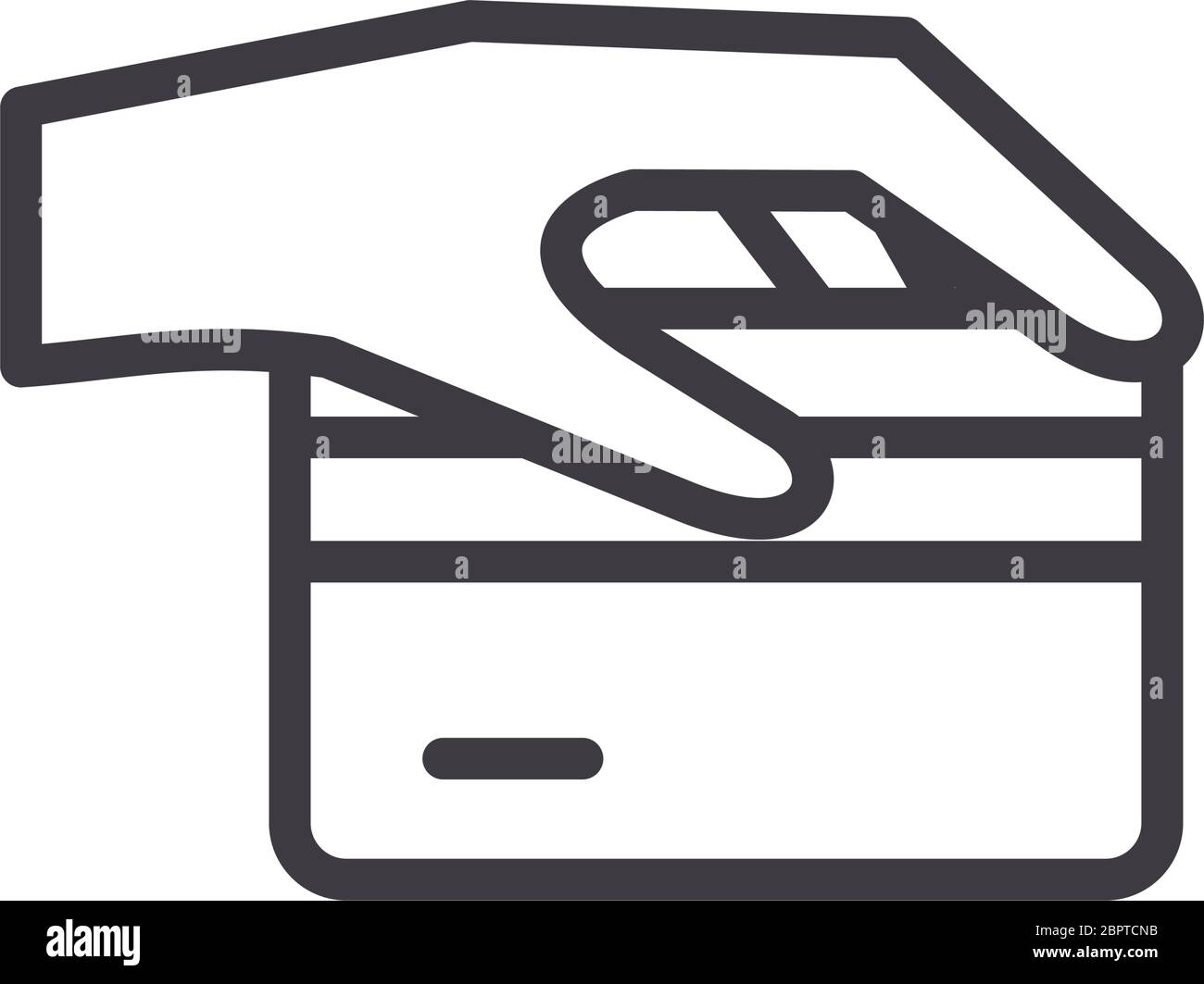 hand with credit card line style icon Stock Vector Image & Art - Alamy