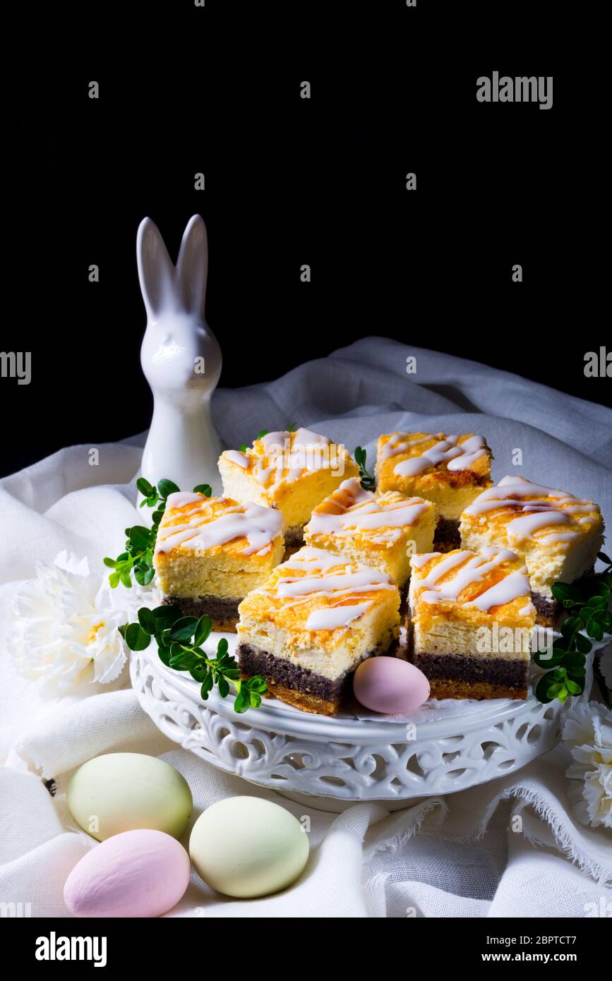 delicious easter poppy seed cake with white glaze Stock Photo - Alamy