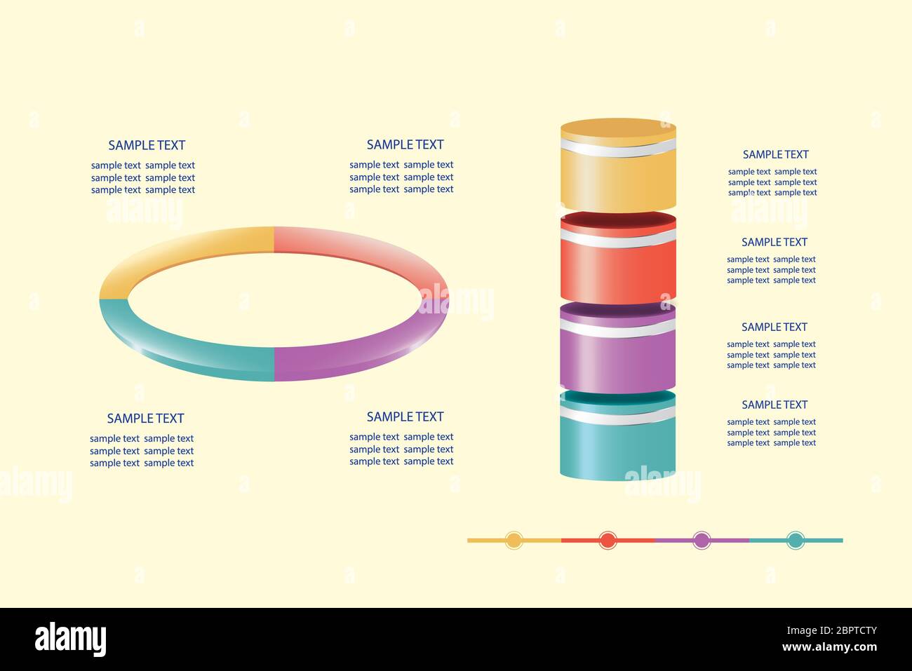 Infographic of ellipse ready to describe process in four steps and the ...