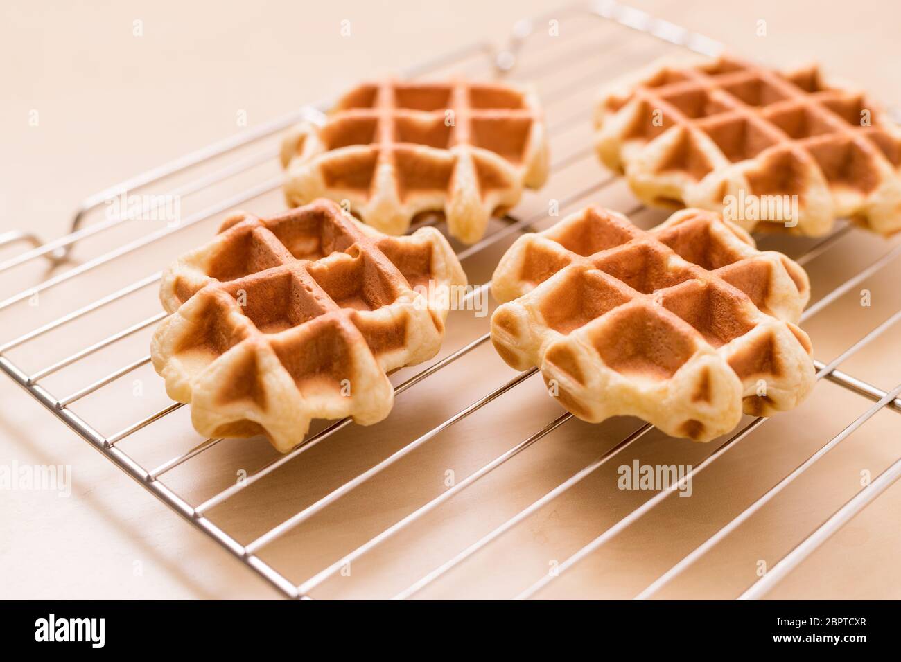 Homemade baked waffle Stock Photo - Alamy
