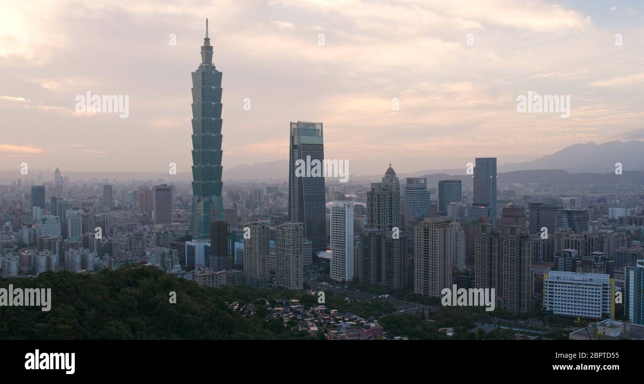 Taipei city, Taiwan, 25 May 2018:- Air pollution of taipei city Stock ...