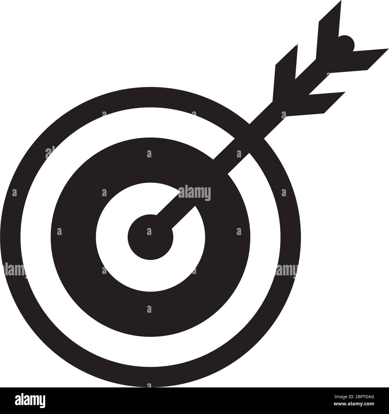 target with arrow silhouette style icon Stock Vector Image & Art - Alamy