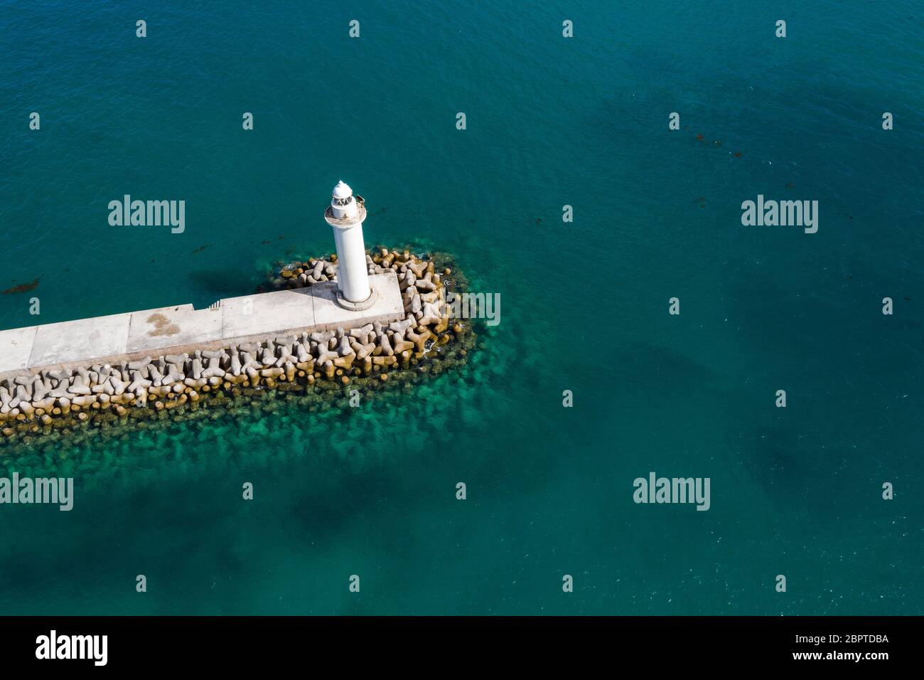 Beautiful aerial view breakwaters port hi-res stock photography and ...