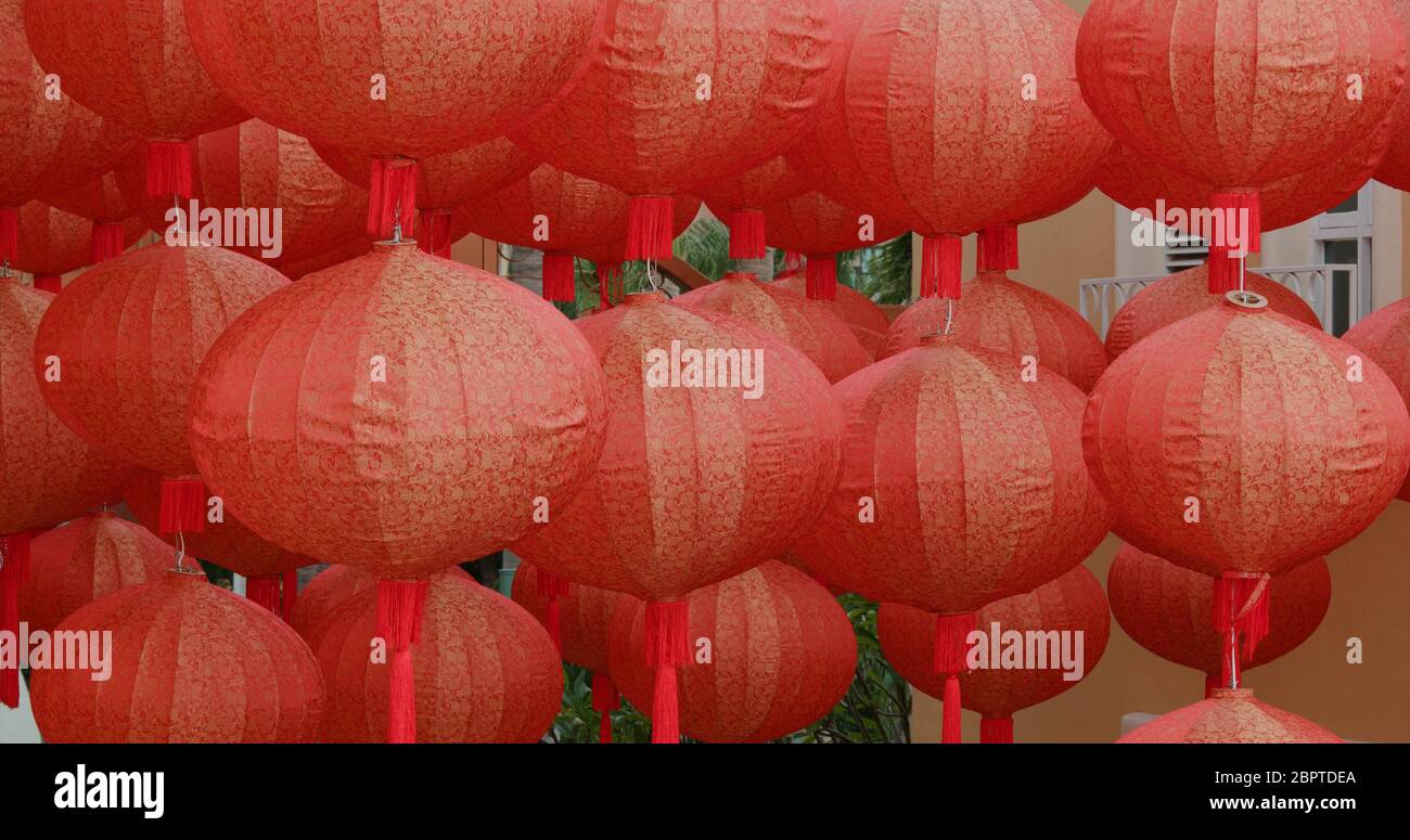 Chinese red lantern decoration Stock Photo - Alamy