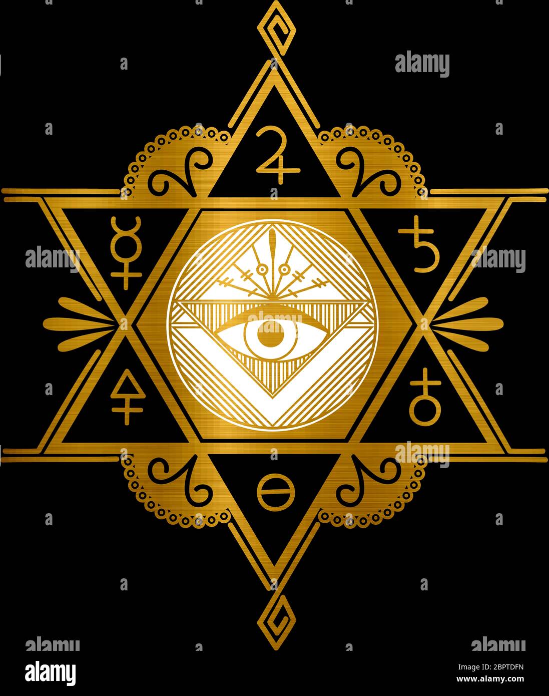 esotericism mysticism tarot secrecy cartomancy eye star golden metallic ...