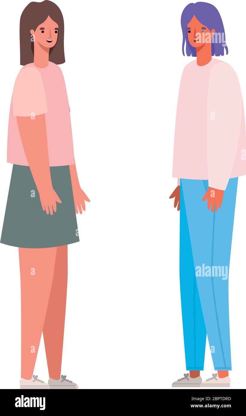 women avatars cartoons vector design Stock Vector Image & Art - Alamy