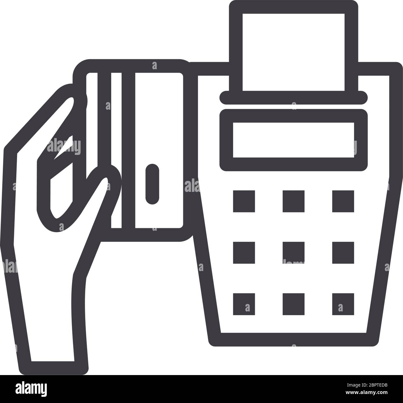 hand with credit card line style icon Stock Vector Image & Art - Alamy