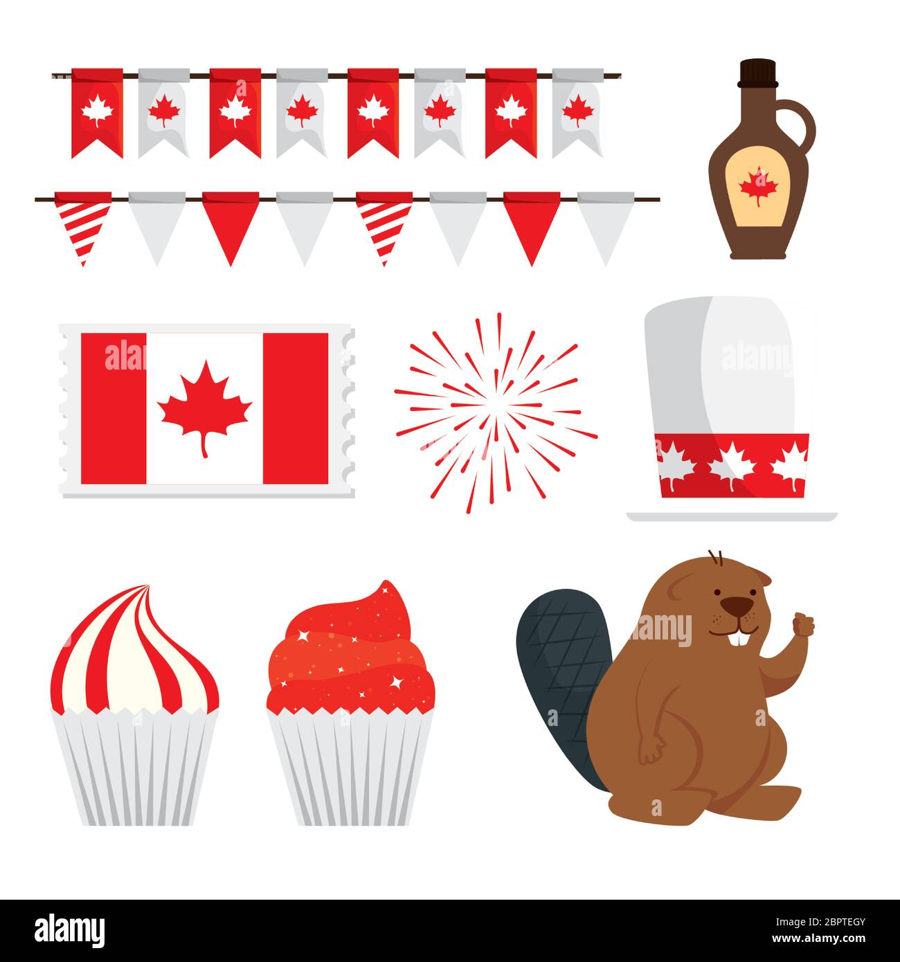 canada day design elements, vector set Stock Vector Image & Art - Alamy