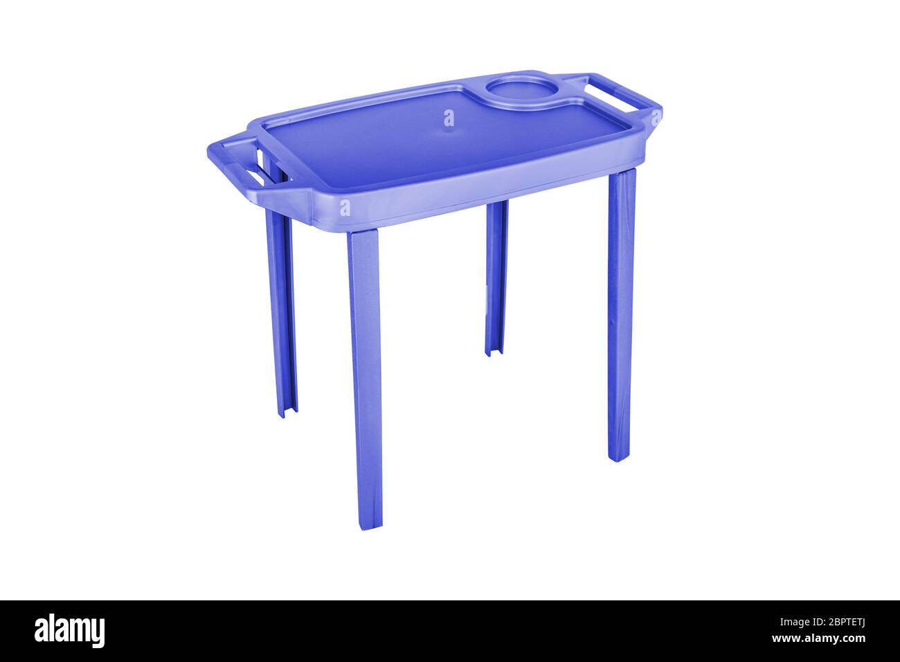 Color plastic table Tray salver isoleted on white background Stock ...