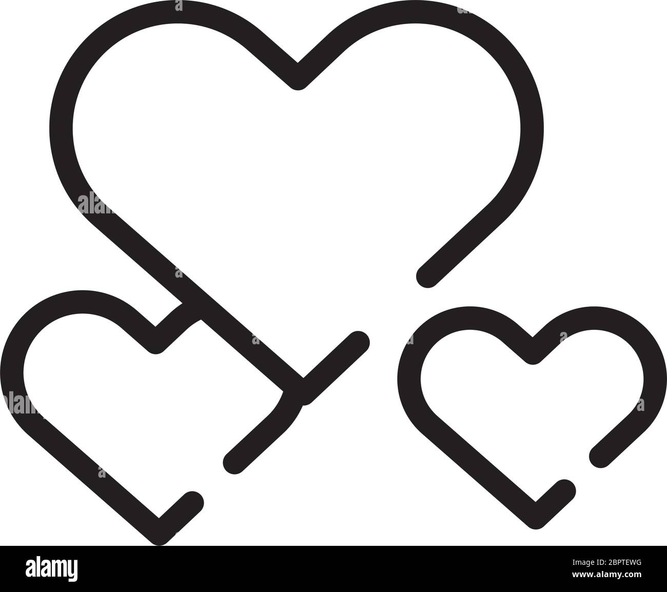 hearts love line style icon Stock Vector Image & Art - Alamy