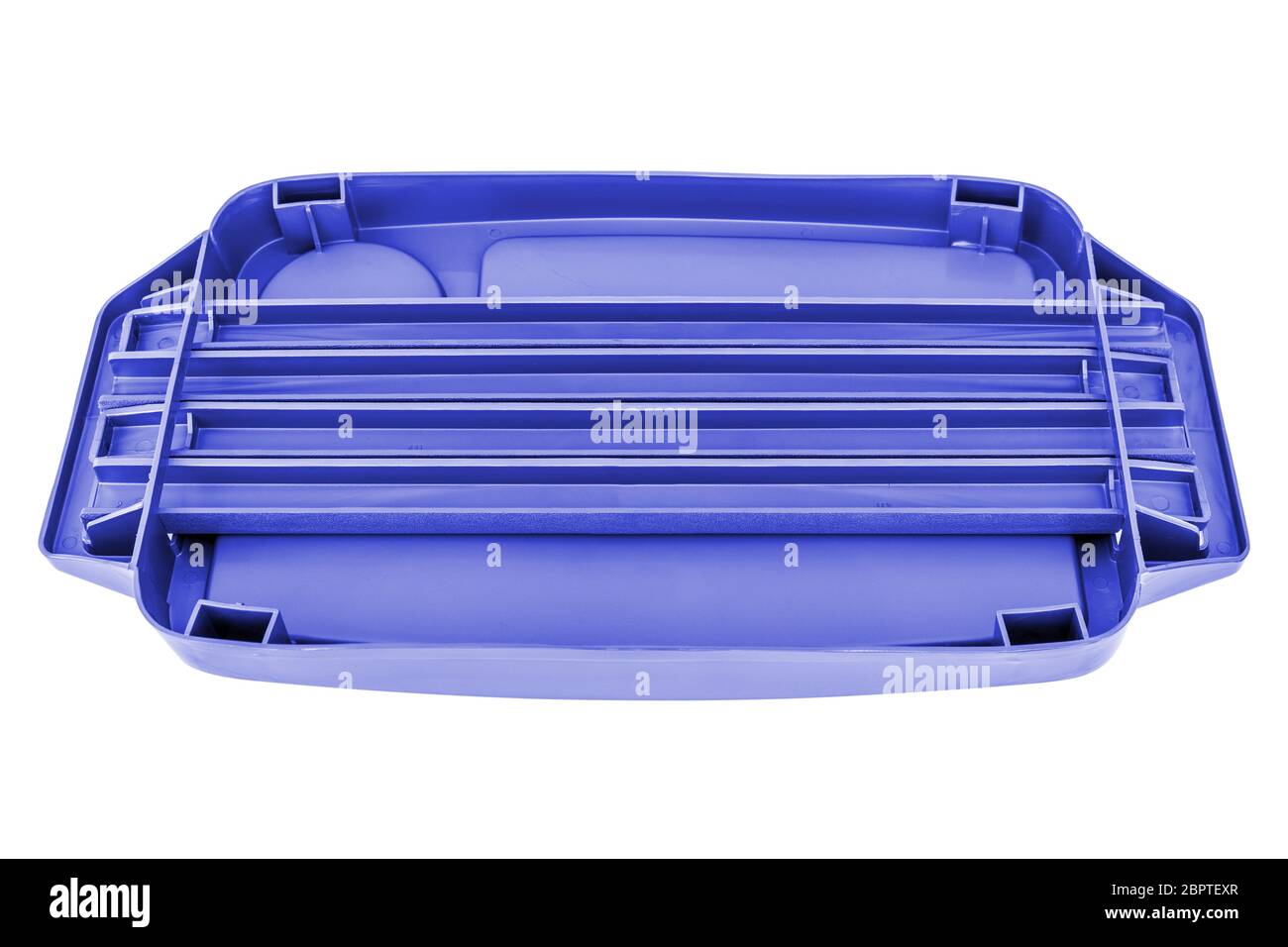 Color plastic table Tray salver isoleted on white background Stock ...