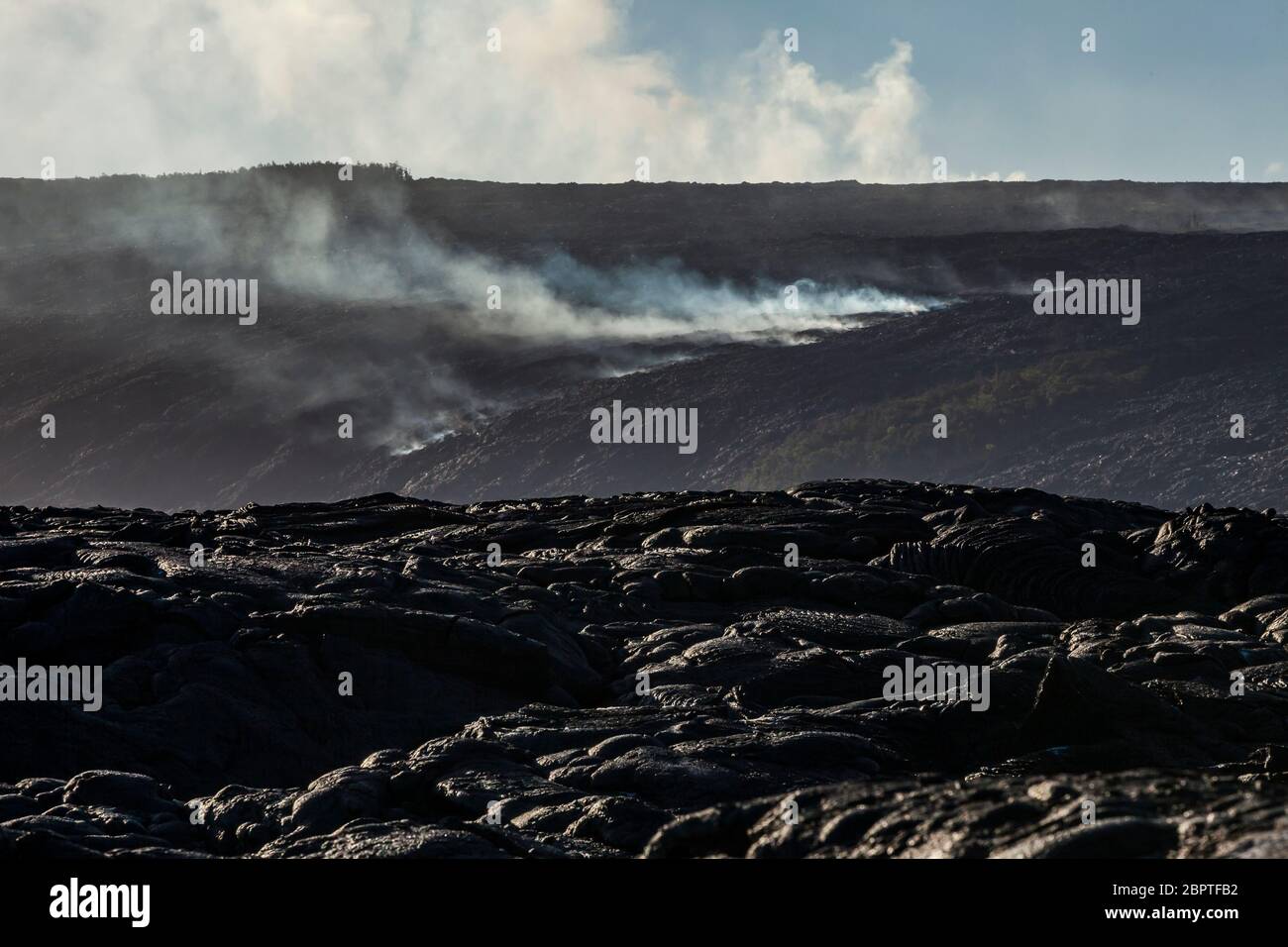 Steam and gas seep up from volcanic activity below on the Eastern Rift ...