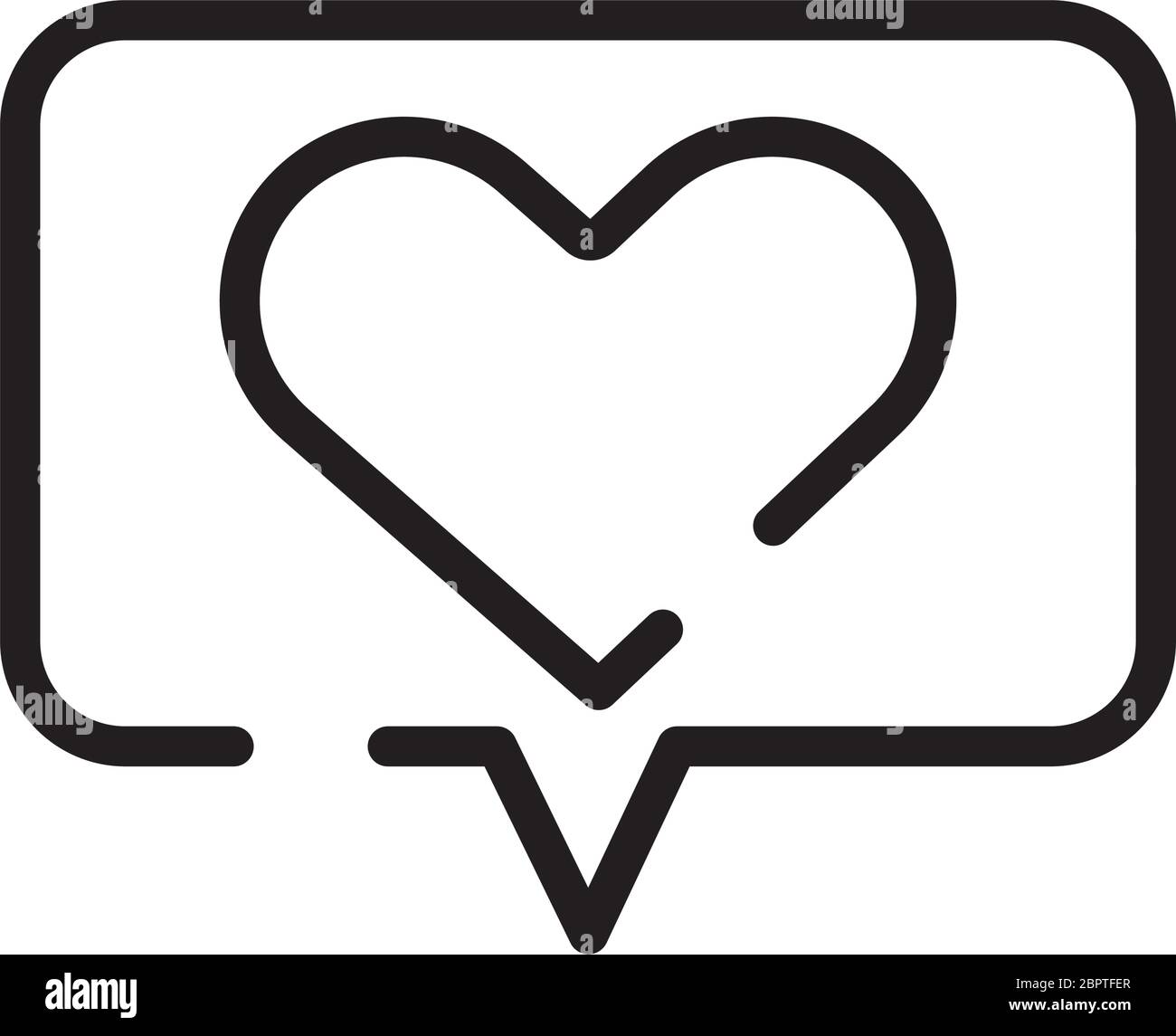 Speech bubbles love heart Black and White Stock Photos & Images - Alamy