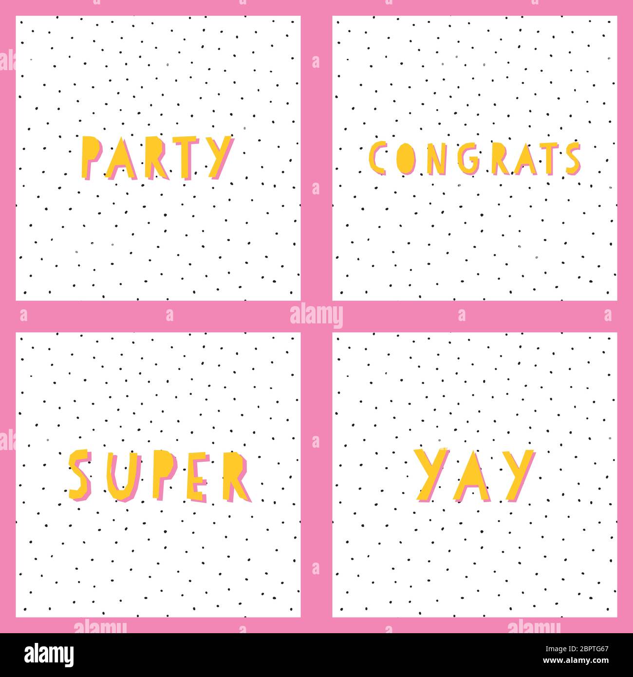 Congratulations vector template set. Congrats Party Super Yay papercut ...