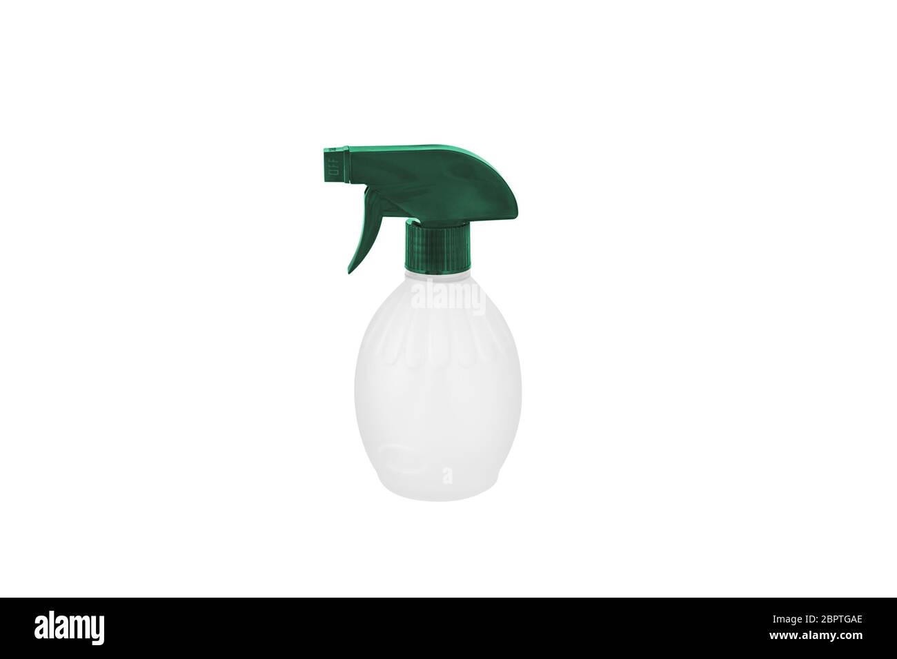 Color plastic spray bottle isolated on white background Stock Photo - Alamy