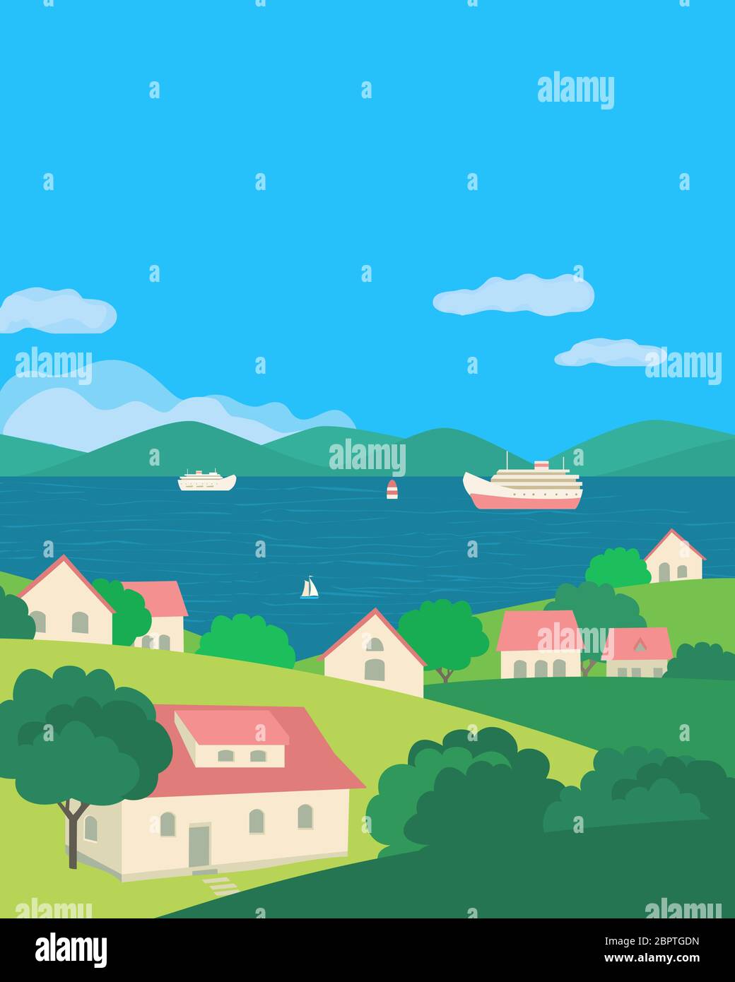 Valley of stream Stock Vector Images - Alamy