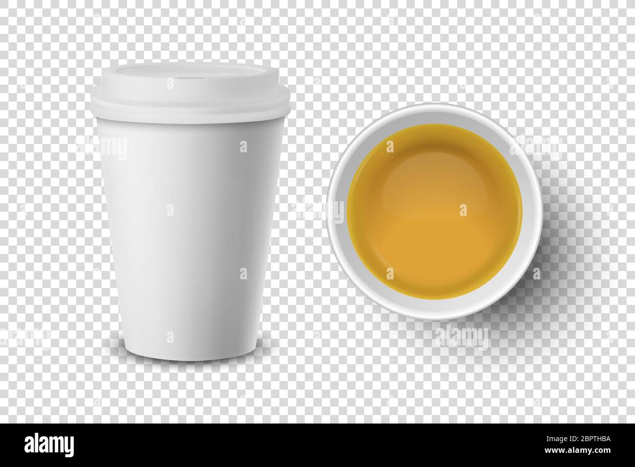 Vector 3d Realistic White Paper or Plastic Disposable Tea Cup with ...