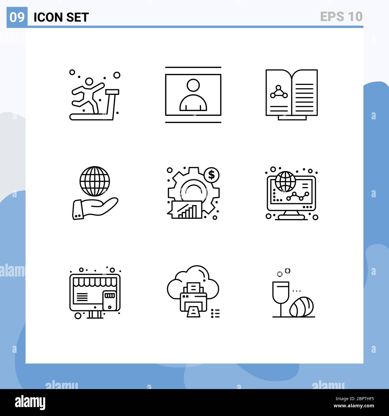 9 Universal Outline Signs Symbols of analysis, modern, picture, global ...