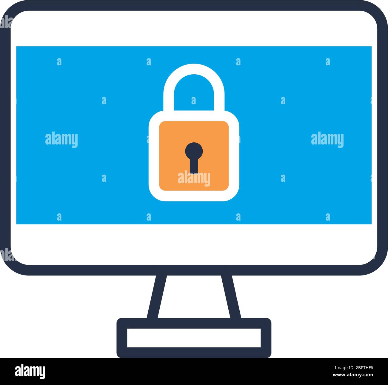 Computer desktop padlock security Cut Out Stock Images & Pictures - Alamy