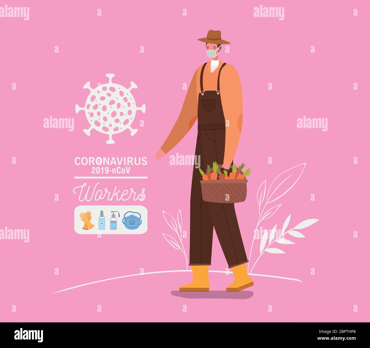 Sick farmer Stock Vector Images - Alamy