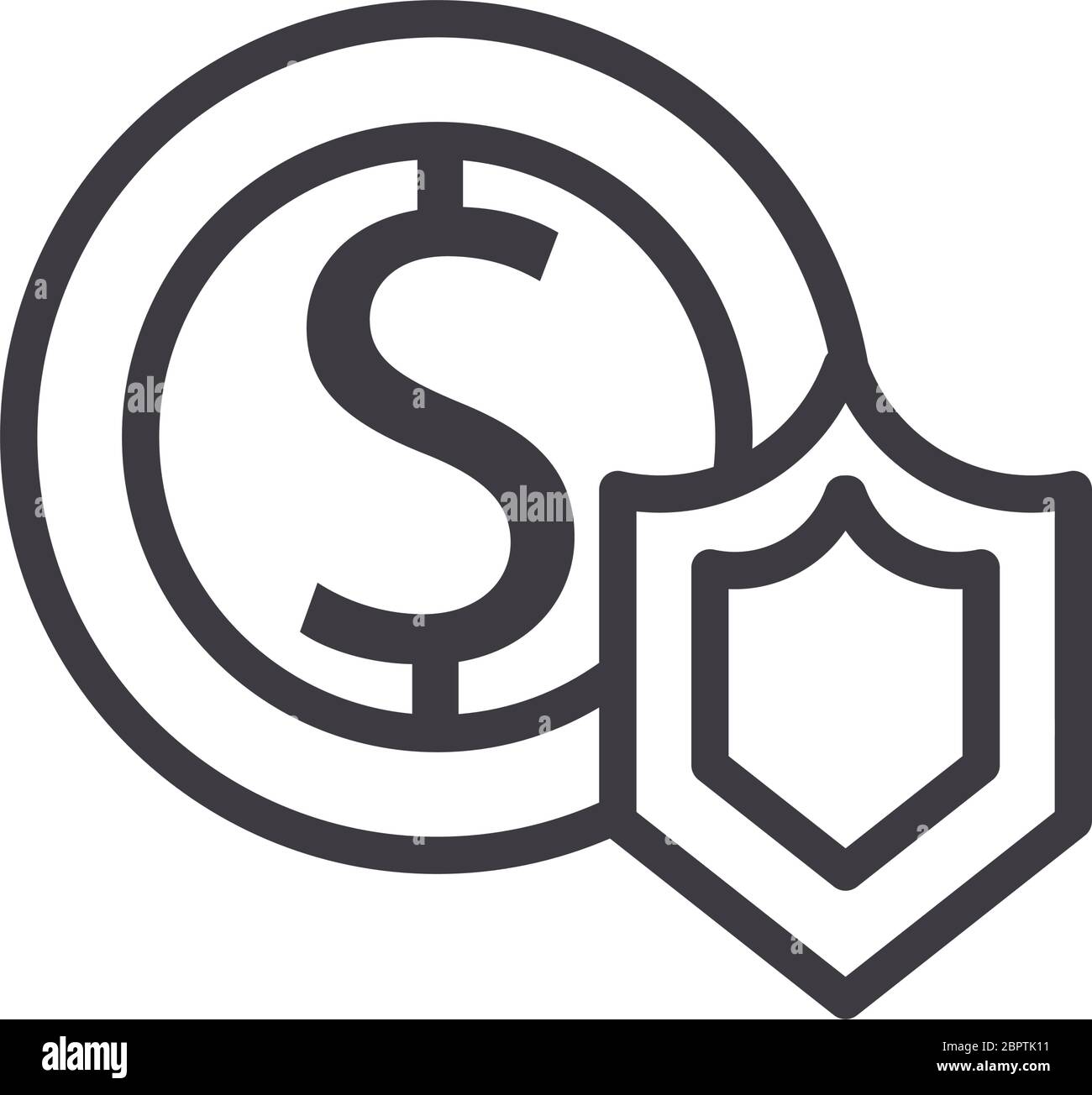 coin dollar with shield line style Stock Vector Image & Art - Alamy coin dollar with shield line style Stock Vector Image & Art - Alamy