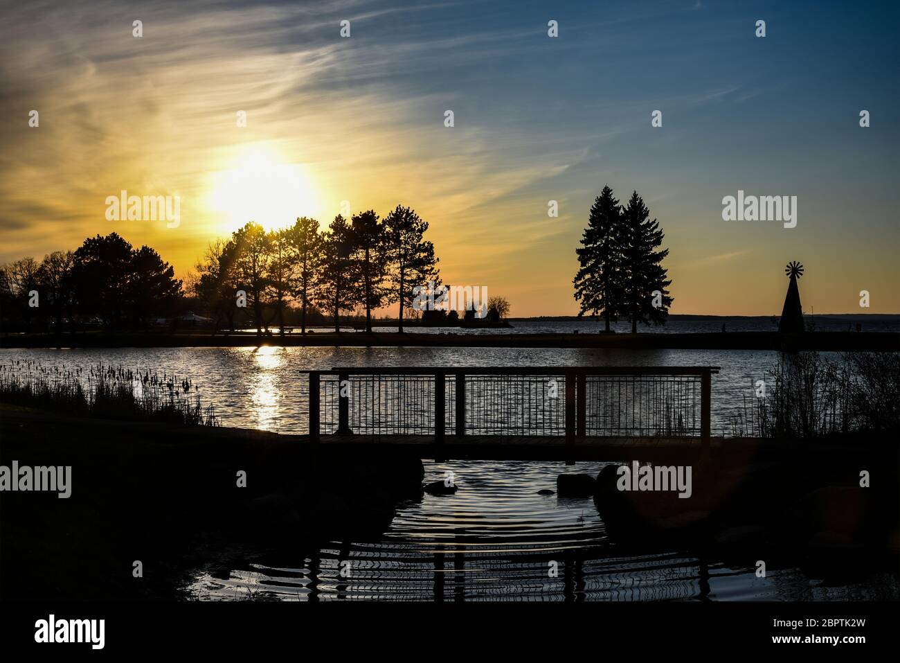 Sunset in the Park Stock Photo - Alamy