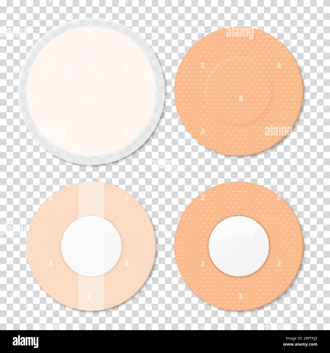 Vector 3d Realistic Medical Patch Icon Set Closeup Isolated on Transparent Background. Design ...