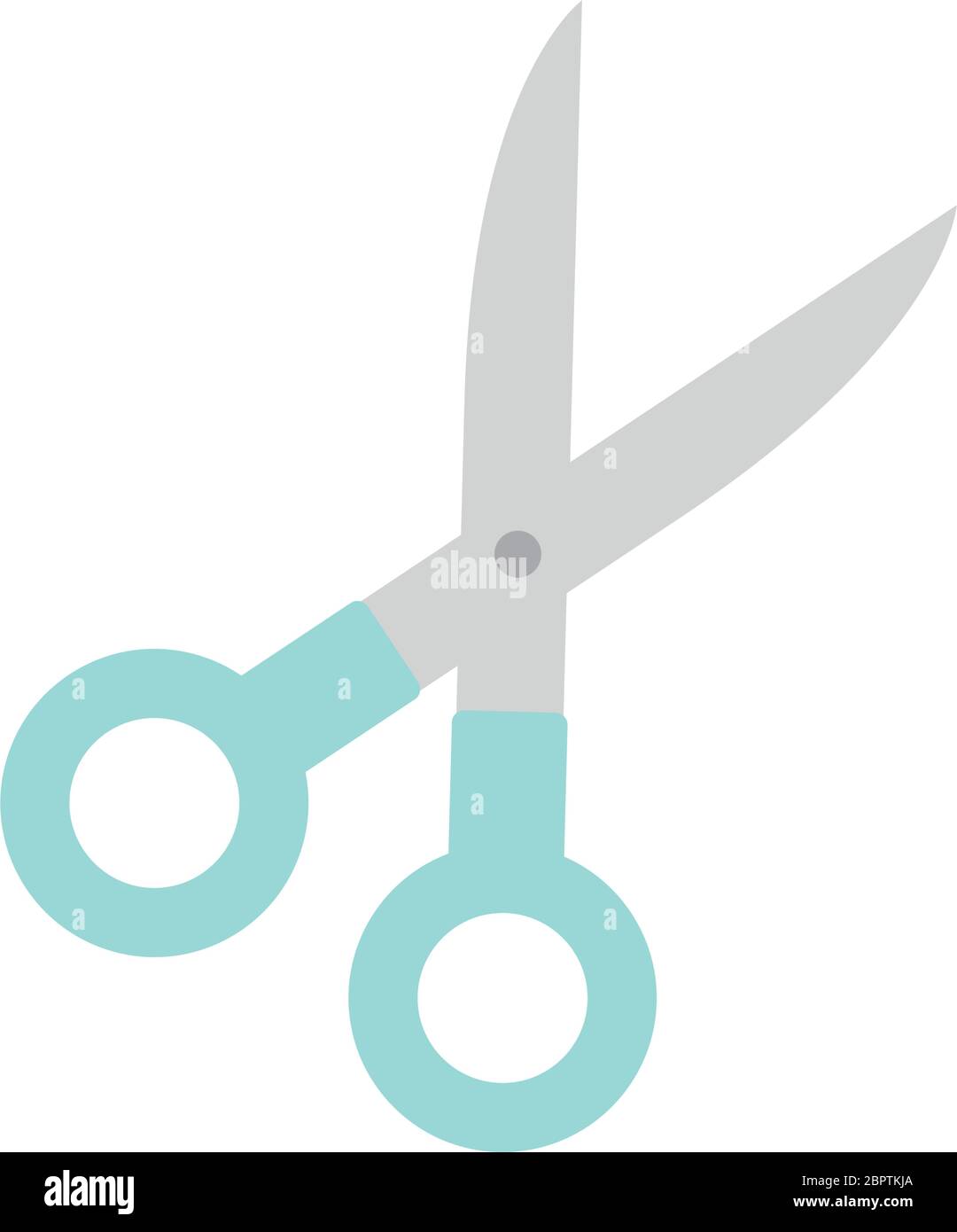 scissors tool icon over white background, flat style, vector ...