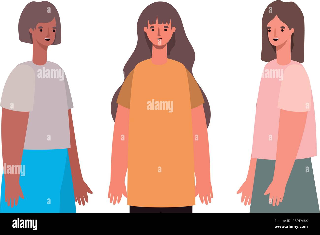 women avatars cartoons vector design Stock Vector Image & Art - Alamy
