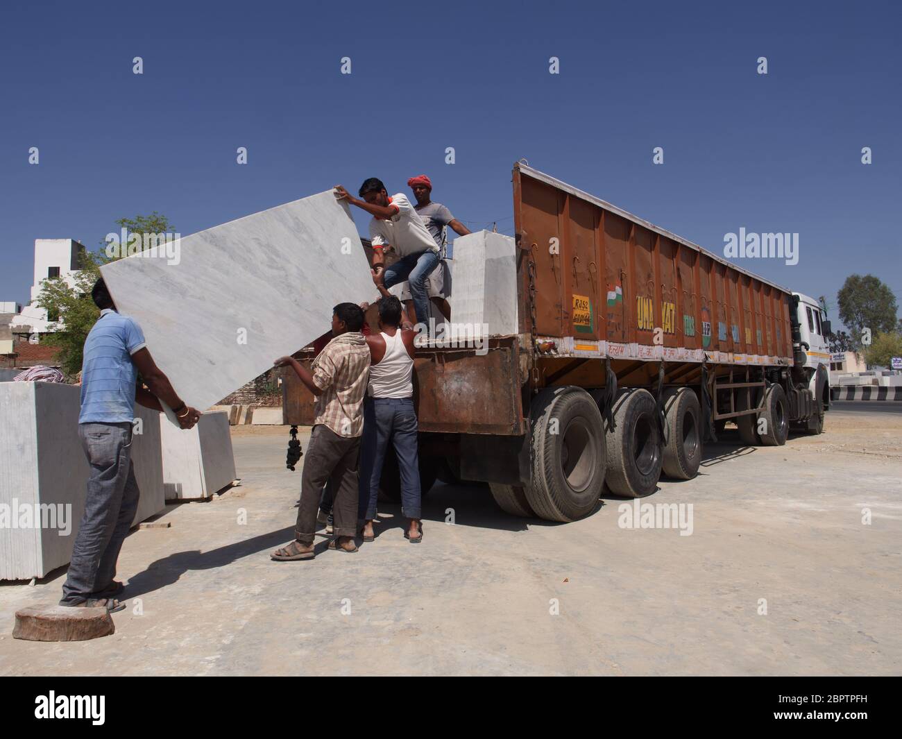 Marble transport in Rajasthan, India Stock Photo - Alamy