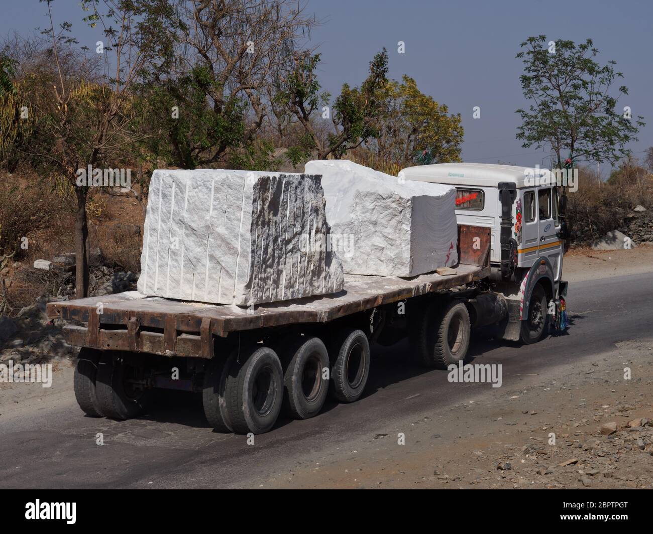 Marble transport in Rajasthan, India Stock Photo - Alamy