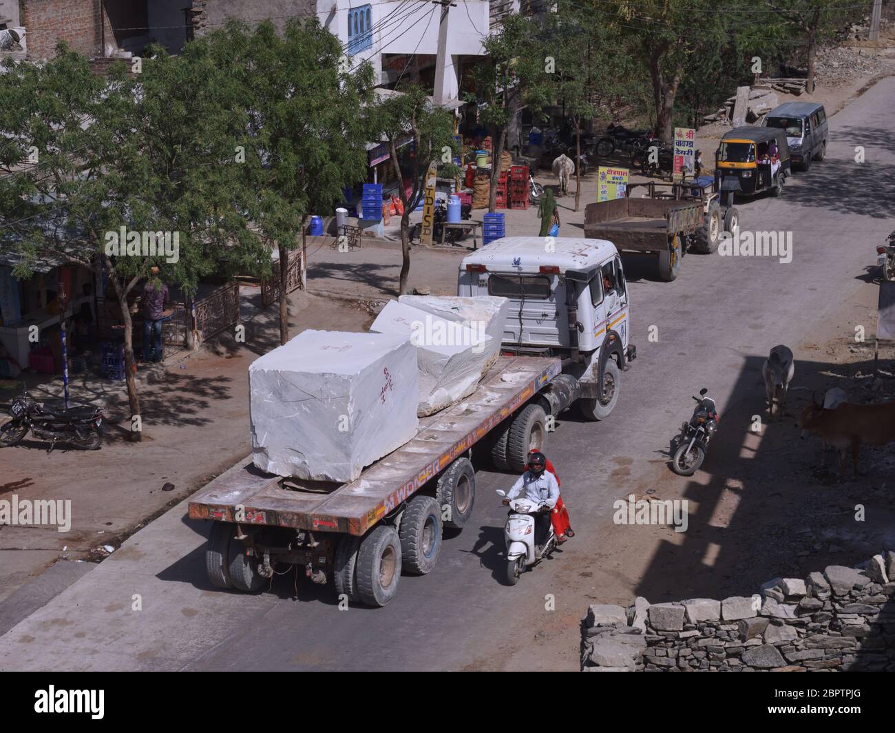 Marble transport in Rajasthan, India Stock Photo - Alamy