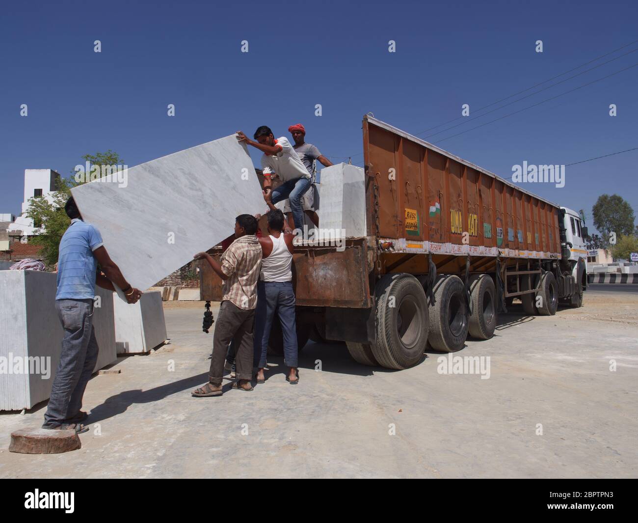 Marble transport in Rajasthan, India Stock Photo - Alamy