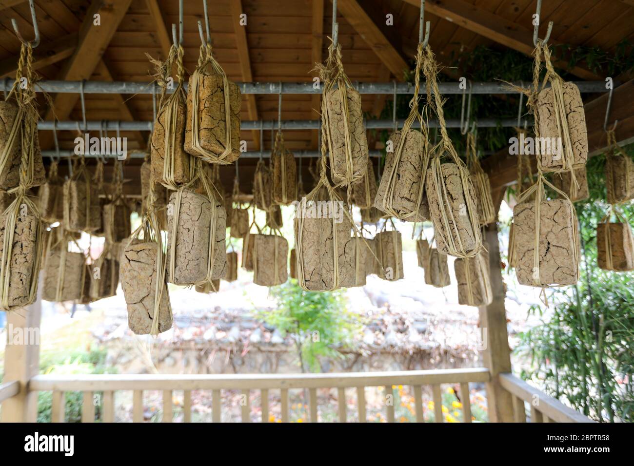 Traditional Korean fermented food made from soybeans, Meju Stock Photo ...