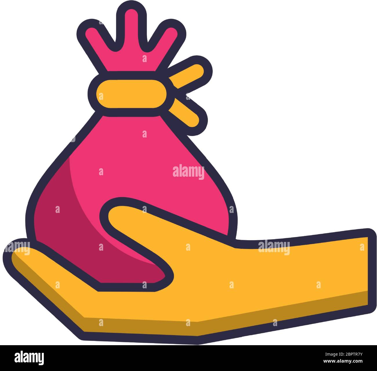 Bag dollar coins holding Cut Out Stock Images & Pictures - Alamy