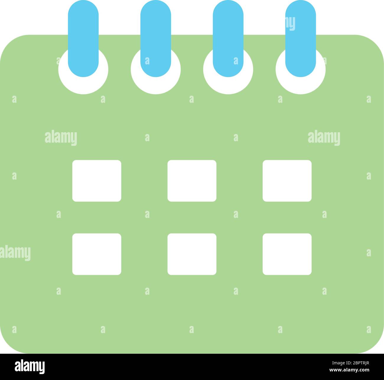 calendar planner icon over white background, flat style, vector ...