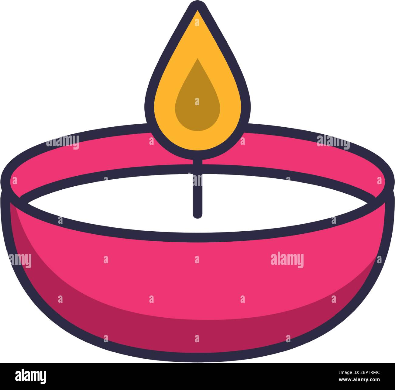 candle fire flame line style Stock Vector Image & Art - Alamy